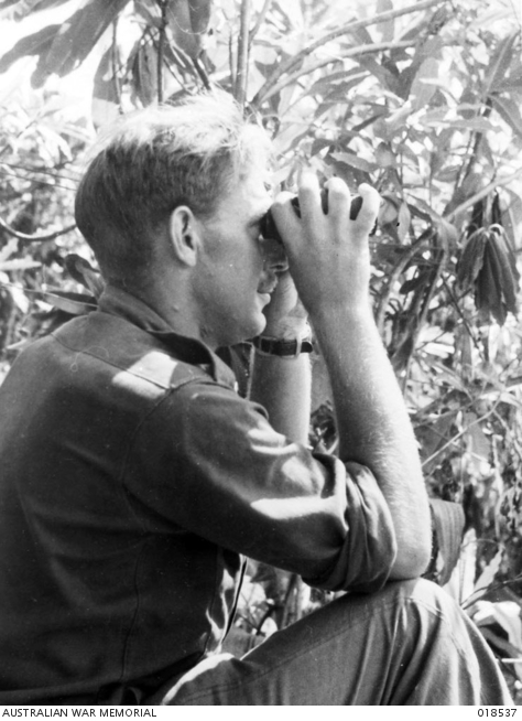 Wewak, New Guinea. 24 May 1945. Lance Corporal Bruce Harris of Prospect ...