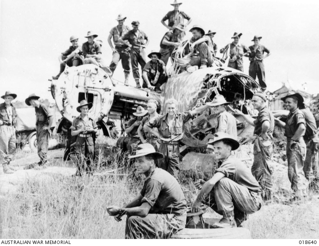 Labuan Island, Borneo. 1945-06. Members of the Australian battalion ...