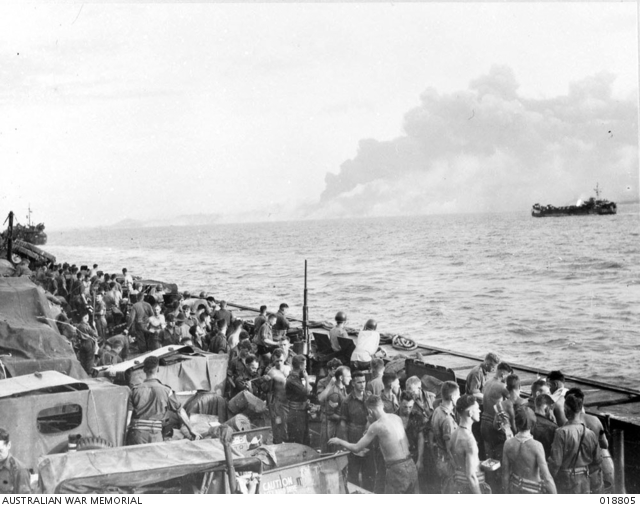 On landing ship, tank (LST) 457 in the convoy which took Australian ...