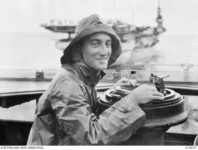 Sea of Japan. 6 August 1945. Lieutenant Hugh McDonald DSC of Melbourne ...