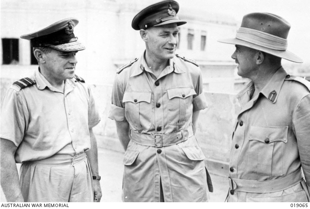 Probably Australia. 1945. Members of the Official Party proceeding to ...