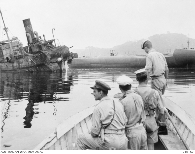 Yokosuka Naval Base, Japan. September 1945. A huge Japanese cargo ship ...