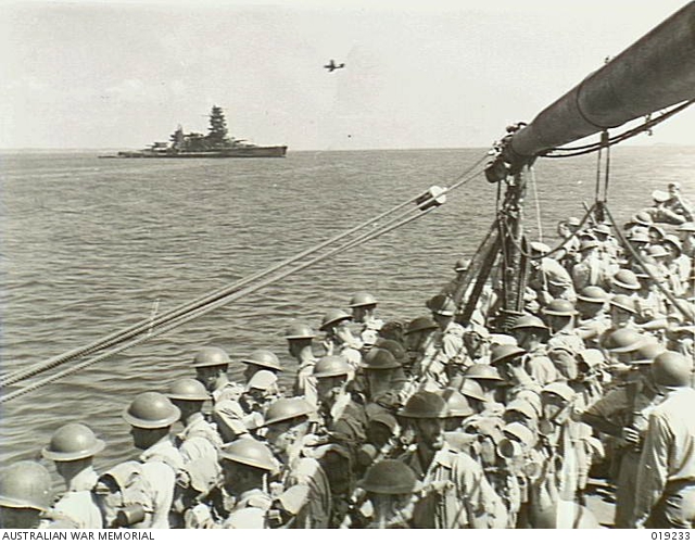 New Zealand sailors, comprising part of the British Landing Force lined ...