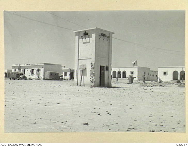 A view of the hospital’s courtyard in Tobruk. One of the wards was ...