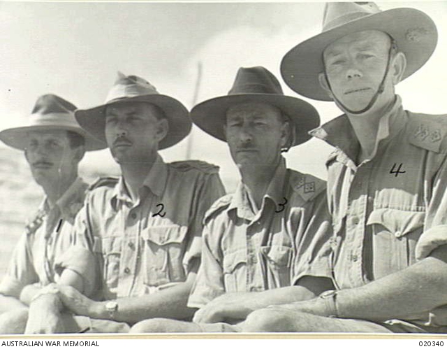 Four officersof the 9th Australian Division Engineers. From left to ...