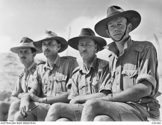 Four officersof the 9th Australian Division Engineers. From left to ...