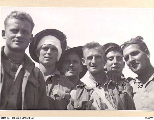 A group of smiling Australians in Alexandria who were among the first ...