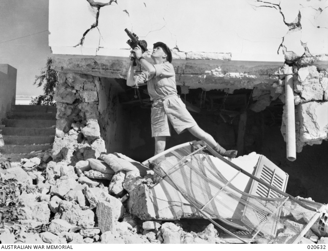 From the ruins of a bombed building in Tobruk VX46163 Warrant Officer ...