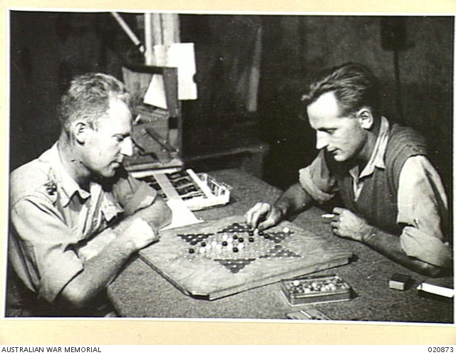 Relaxation at Headquarters, 9th Australian Division Signals, Lieutenant ...