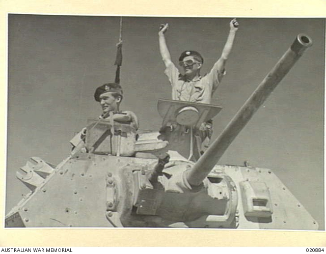 The Tank Commander of a Cruiser Mk IV tank of the 1st Royal Tank ...