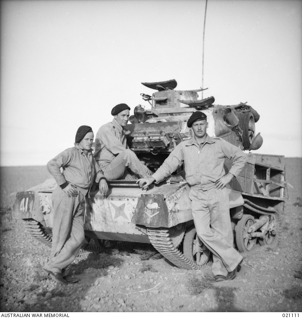 The crew of one of the tanks of the 9th Division Cavalry regiment near ...