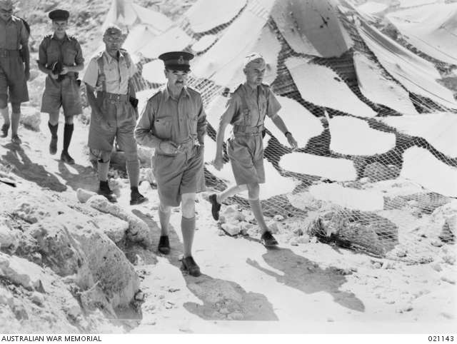 Informal portrait in Tobruk of NX8 Major General Leslie James Morshead ...