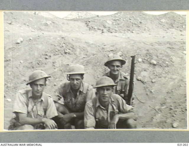 Group portrait of four sergeants of the 9th Australian Division Signals ...