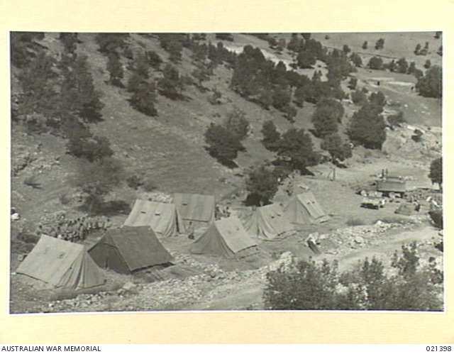SYRIA. 1941-11. A VIEW LOOKING DOWN ON THE CAMP OF NO. 6 TRANSPORT ...