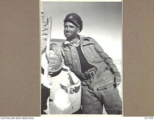 LIBYA. 1941-12. LEADING AIRCRAFTMAN N.H. ROBSON OF NO. 3 SQUADRON, RAAF ...