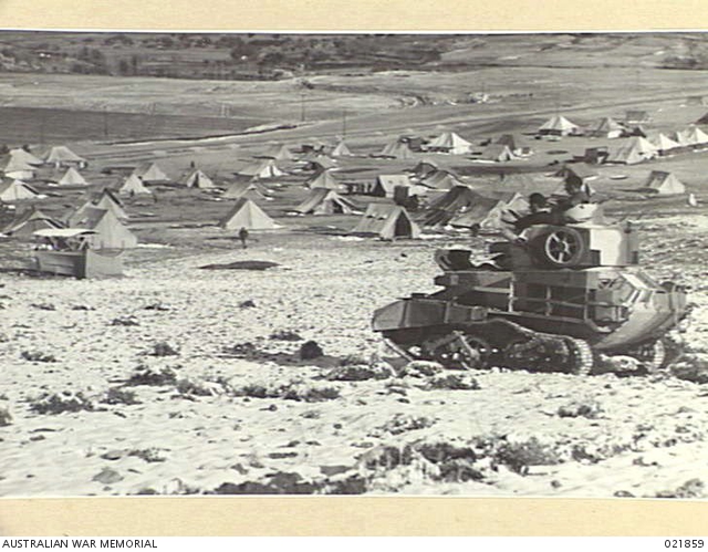 SYRIA. 1941-12. SNOW COVERED GROUND IN THE CAMP AREA OF THE 6TH ...