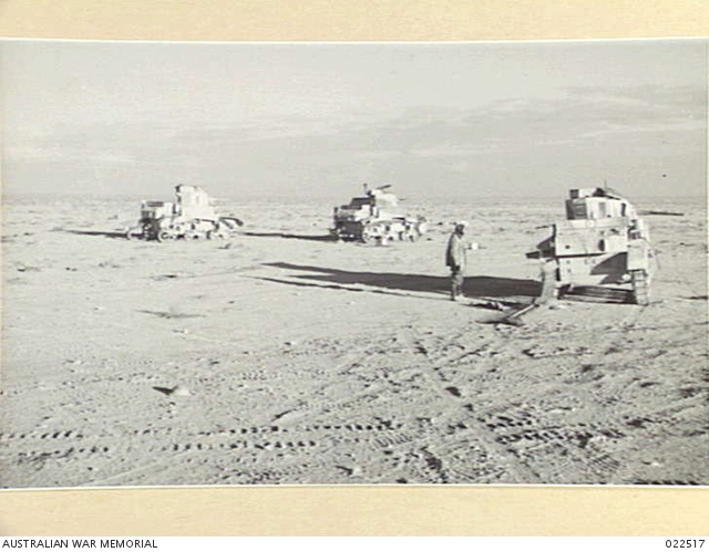 LIBYA. 1941-12. A CONVOY FROM NO. 3 SQUADRON, RAAF, MOVING TO A MORE ...