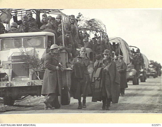 BARCE, LIBYA. 1941-12. ITALIAN PRISONERS OF WAR IN TRUCKS. | Australian ...