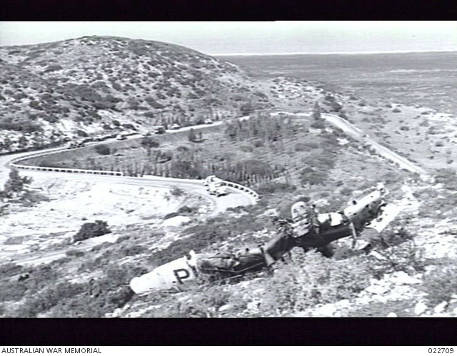 Barce, Libya. 1942-01. The wreckage of one of many German Stuka ...