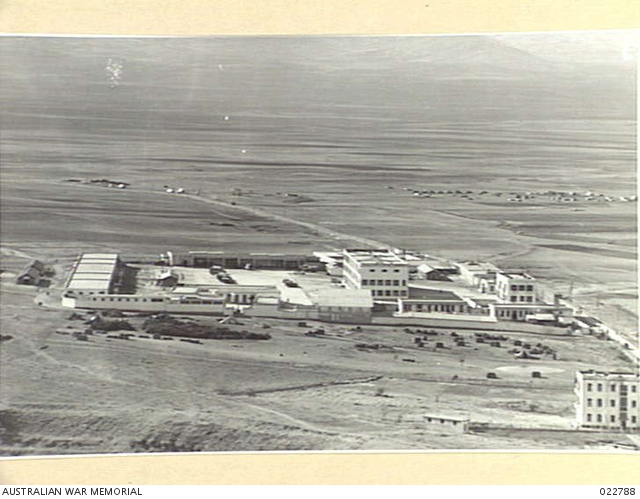 BAALBEK, SYRIA. 1941-12. A PANORAMIC VIEW OF THE VALLEY LOOKING NORTH ...