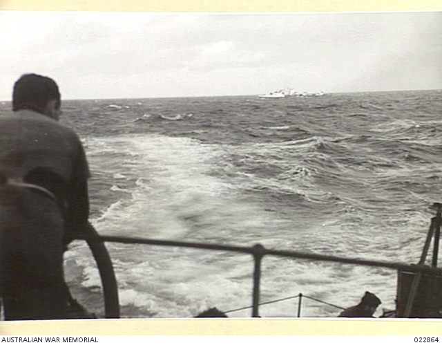 1941-12. H.M.A.S. NIZAM SEEN FROM THE DECK OF H.M.A.S. NAPIER ...