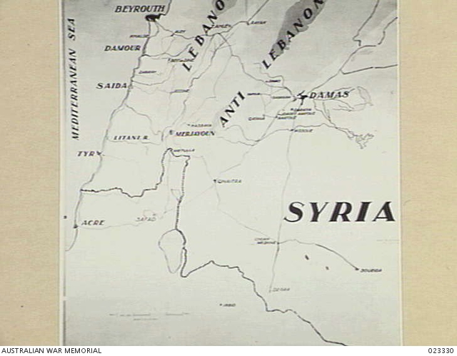 CAIRO, EGYPT. A MILITARY HISTORY AND INFORMATION SECTION MAP OF SYRIA ...