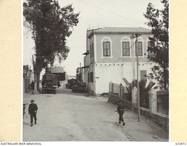GAZA, PALESTINE. 1942-01. A VIEW LOOKING UP THE ROAD WHICH RUNS BETWEEN ...