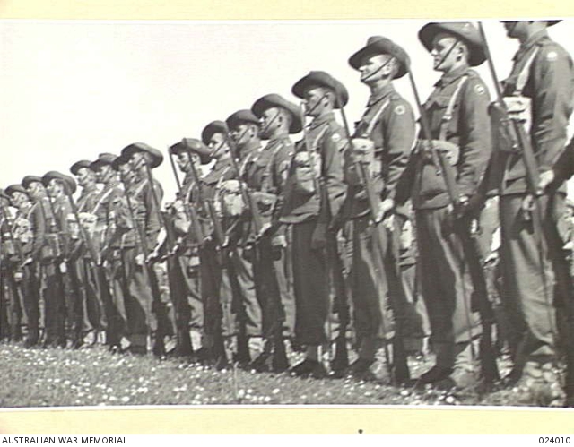 TRIPOLI, SYRIA. 1942-03. A SECTION OF THE PARADE AT THE 9TH AUSTRALIAN ...