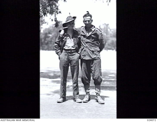 ALEXANDRIA, EGYPT. 1942-04-11. PRIVATE F.C.R. FENN AND LANCE-CORPORAL R ...