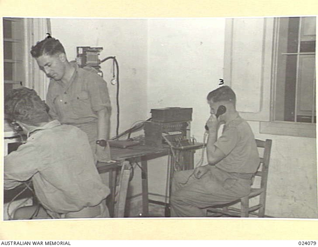 TRIPOLI, SYRIA. 1942-04-11. THE SIGNALS OFFICE AT HQ ROYAL AUSTRALIAN ...