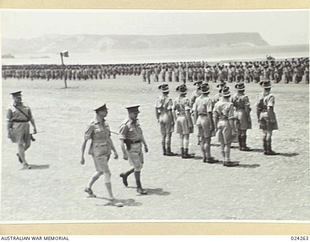 TRIPOLI, SYRIA. 1942-05-19. REVIEW OF THE 9TH AUSTRALIAN DIVISION BY ...