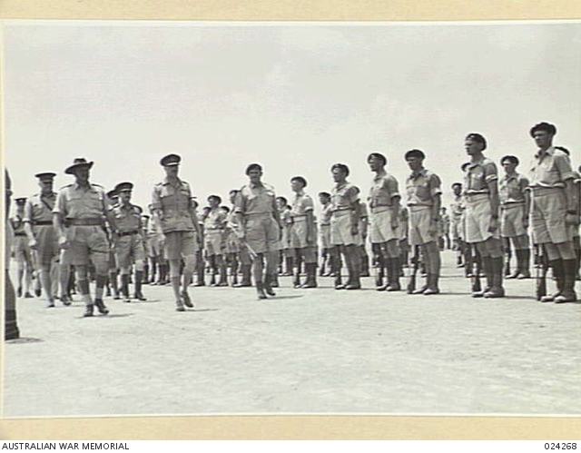 TRIPOLI, SYRIA. 1942-05-19. REVIEW OF THE 9TH AUSTRALIAN DIVISION BY ...