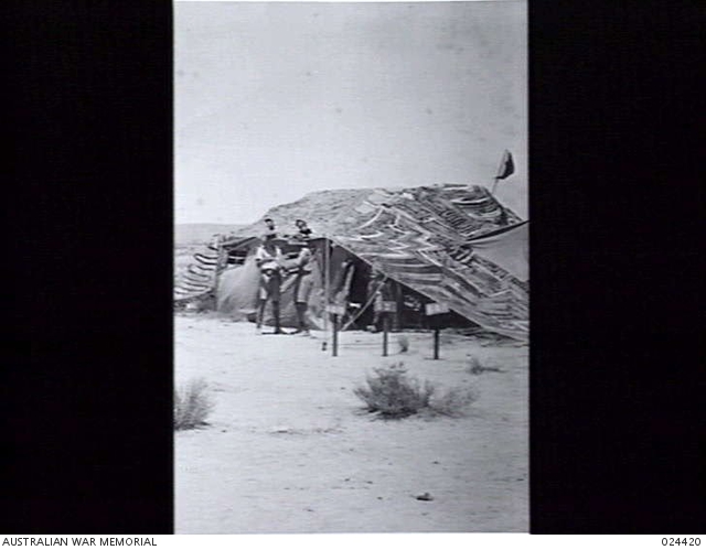 FORGLOSS, SYRIA. 1942-06-18. "G" OFFICE AT ADVANCED HEADQUARTERS 9TH ...