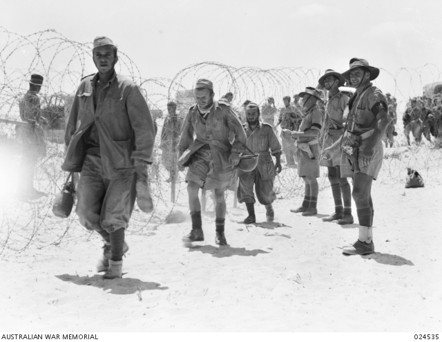 ITALIAN PRISONERS OF WAR CAPTURED BY TROOPS OF THE 24TH AUSTRALIAN ...