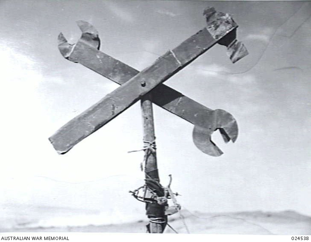LAD ROAD SIGN NEAR EL ALAMEIN. LAD UNITS, OR LIGHT AID DETACHMENTS ...