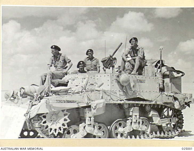 WESTERN DESERT, EGYPT. 1942-09-16. NAVIGATION TANK OF THE ROYAL SCOTS ...
