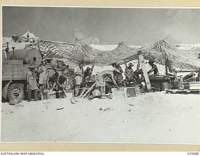 WESTERN DESERT, EGYPT. 1942-10-04. GENERAL VIEW OF THE WORKSHOPS OF THE ...