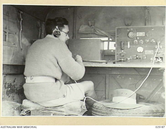 GAZA, PALESTINE. 1942-10. SIGNALLER R.D. SPENCE, HEADQUARTERS SIGNALS ...