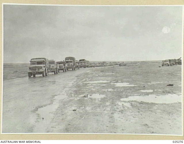 DABA, EGYPT. 1942-11-13. MAMMOTH CONVOYS THAT STREAM ENDLESSLY ALONG ...