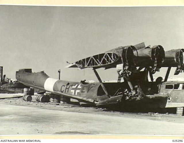 MERSA MATRUH, EGYPT. 1942-11-14 GERMAN DORNIER 24 FLYING BOAT AT MATRUH ...