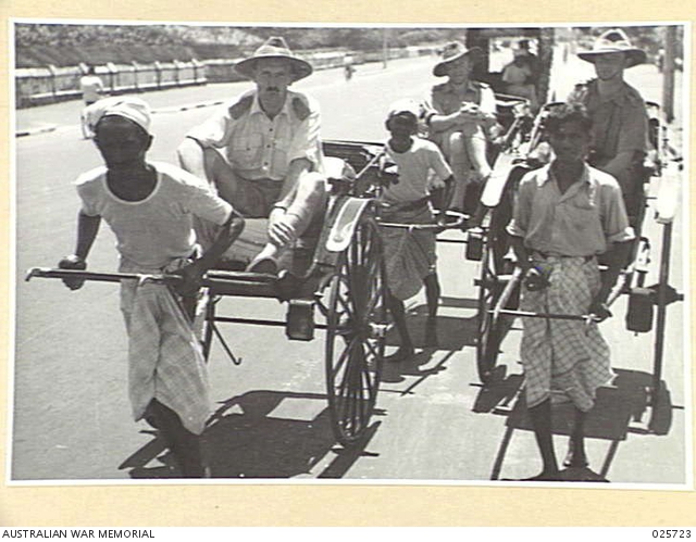 COLOMBO, CEYLON. 1942-02. OFFICERS OF THE A.I.F. RETURNING TO AUSTRALIA ...