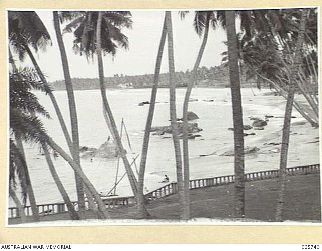 COLOMBO, CEYLON. 1942-02. A SANDY BEACH NEAR COLOMBO, A PORT OF CALL ...