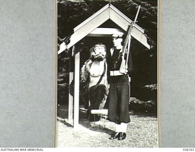 FLINDERS NAVAL DEPOT, VICTORIA, AUSTRALIA. 1942-08. THE ENTRANCE TO THE ...