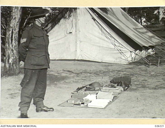 WATSONIA CAMP, VICTORIA, AUSTRALIA. 1942-07. SERGEANT WATSON, OF THE ...