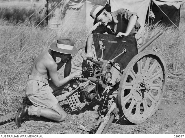 PAPUA, NEW GUINEA. 1942-09-07. A JAPANESE TYPE 94, 37 MILLIMETRE ANTI ...