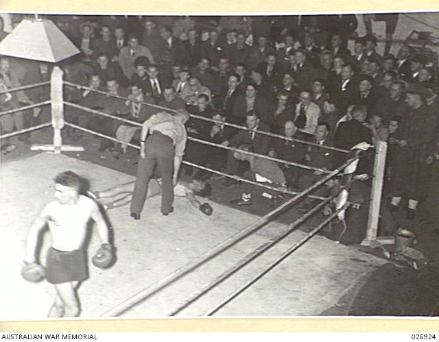 PERTH, WA. 1942-10-02. W.A. ARMY BOXING CHAMPIONSHIPS. LANCE CORPORAL ...