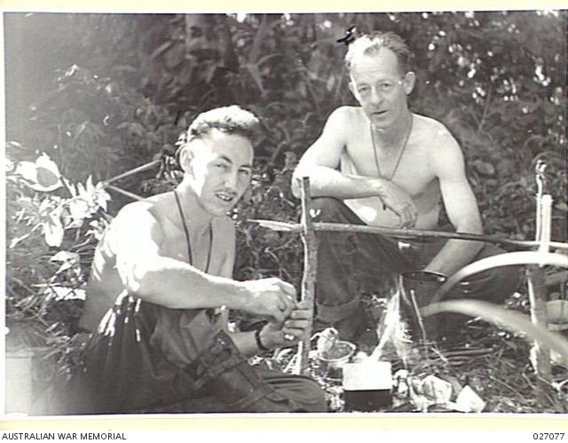 PAPUA, NEW GUINEA. 1942-10. TWO OF THE 25TH AUSTRALIAN INFANTRY BRIGADE ...