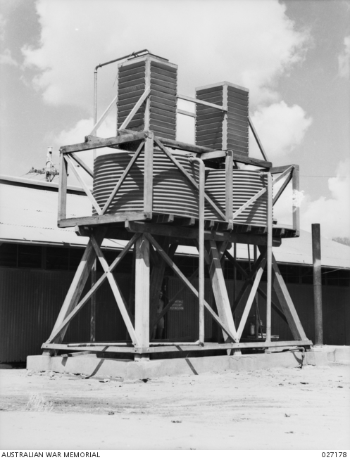 ADELAIDE RIVER, N.T. 1942-10-13. THE POWER PLANT AT ADELAIDE RIVER HAS ...