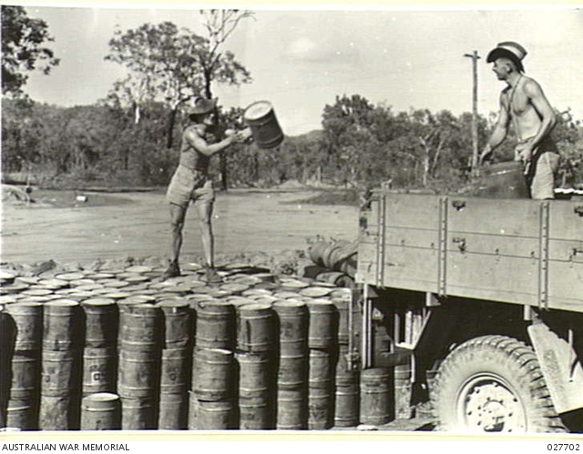 ADELAIDE RIVER, N.T. AUSTRALIA. 1942-10-29. PERSONNEL OF THE N.T. BULK ...