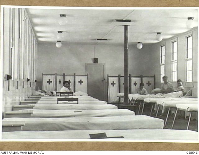 MURCHISON, AUSTRALIA. 1943-01. GENERAL VIEW OF A WARD IN THE HOSPITAL ...